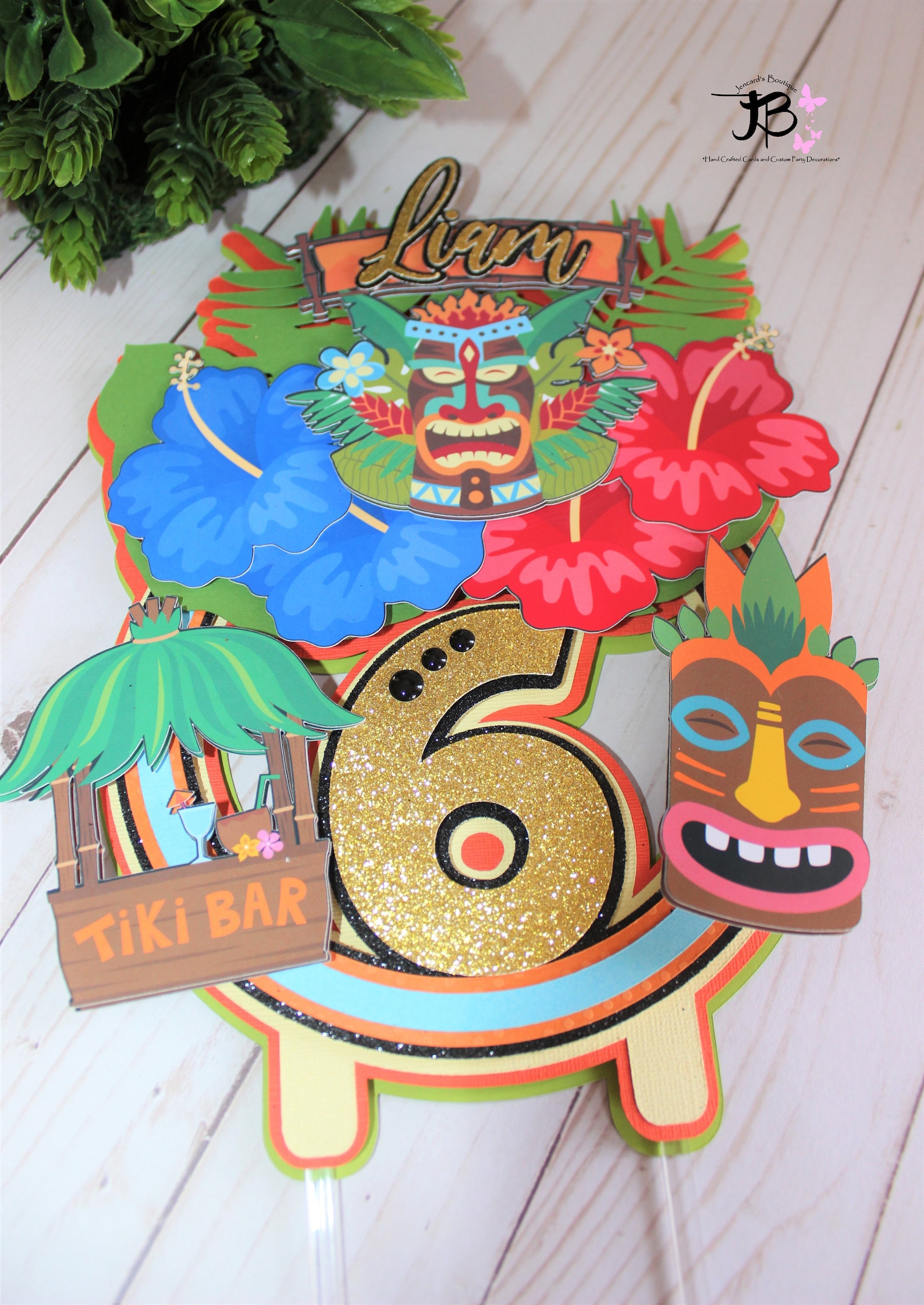 Luau Cake Topper Hawaiian Cake Topper Aloha Cake Topper - Etsy