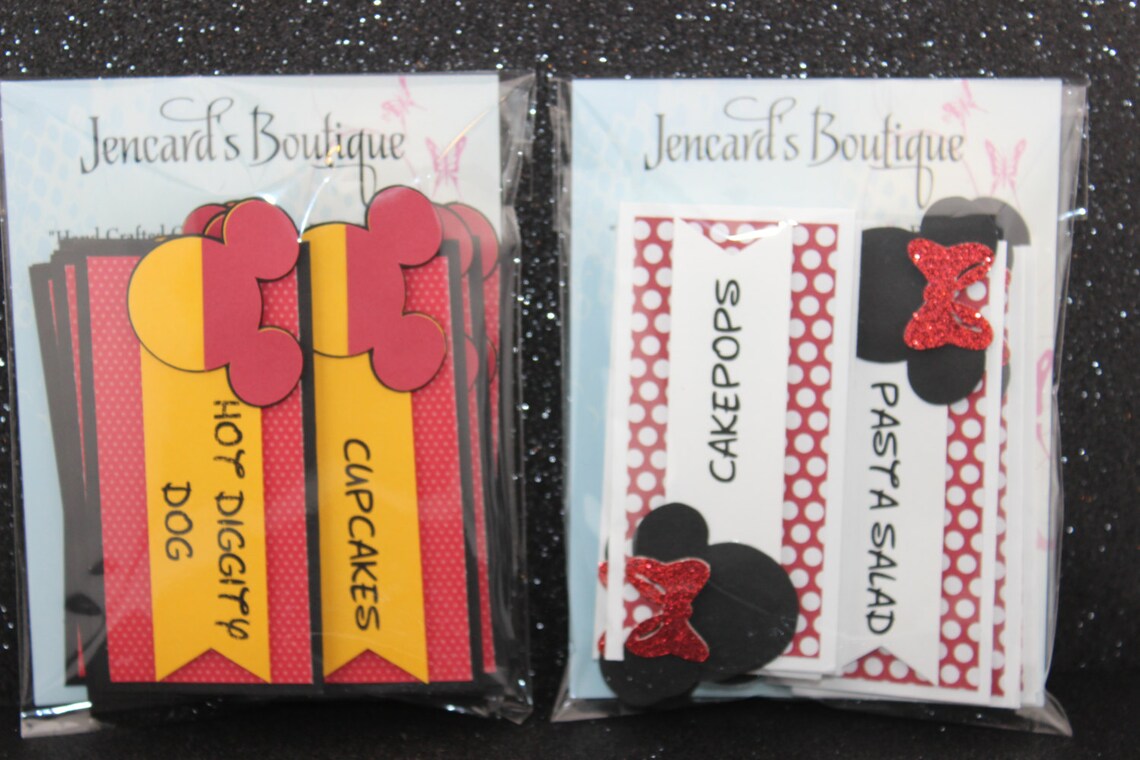 12 Mickey Mouse Food Labels Mickey Mouse Birthday Mickey | Etsy