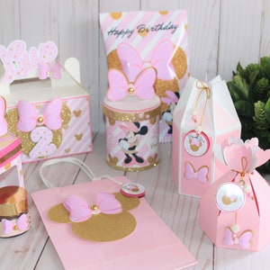 Minnie Favor Boxes, Minnie Gable Boxes, Minnie Treat Bags, Minnie Bow ...