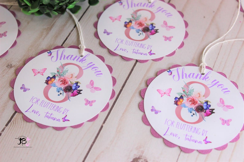 Butterfly Favor Labels Butterfly Party Favors Tags Butterfly - Etsy