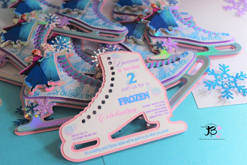 Frozen Invitations, Ice Skating Party Invitations, Frozen Birthday ...