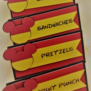 12 Mickey Mouse Food Labels, Mickey Mouse Birthday, Mickey Mouse Place ...