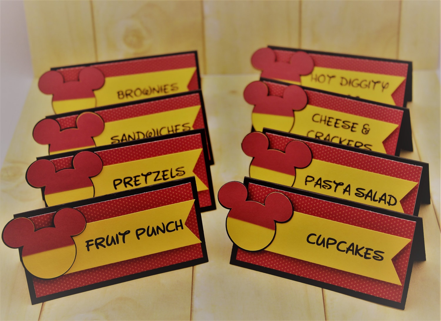 12 Mickey Mouse Food Labels Mickey Mouse Birthday Mickey - Etsy