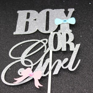 Baby Reveal Cake Topper, Boy or Girl Cake Topper, Gender Reveal Cake ...