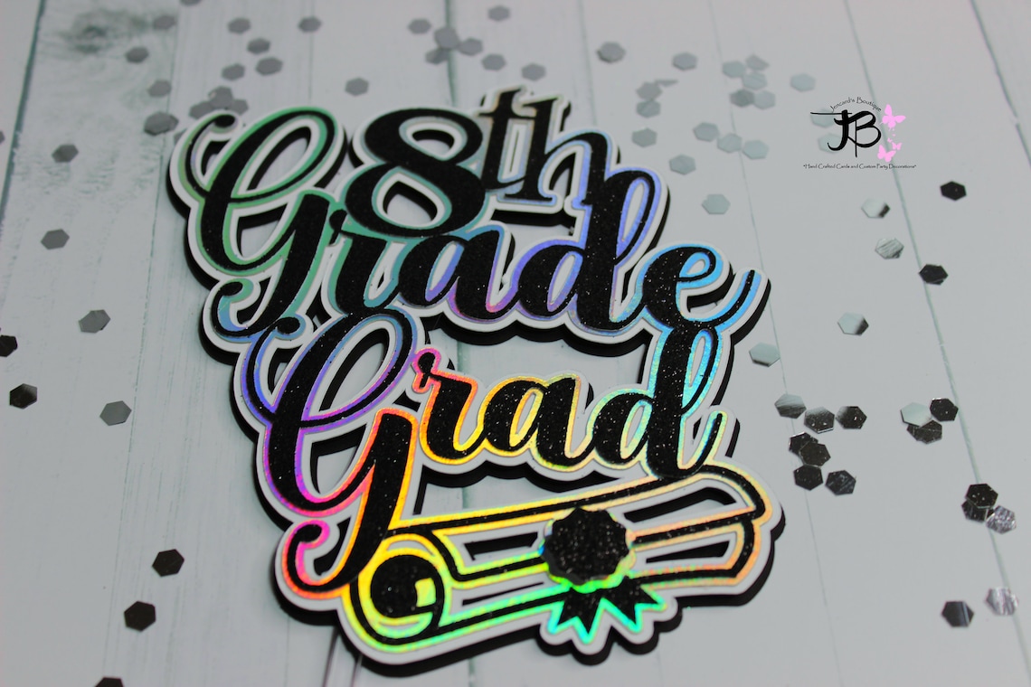 Graduation Cake Topper, 8TH Grade Graduation Cake Topper ...
