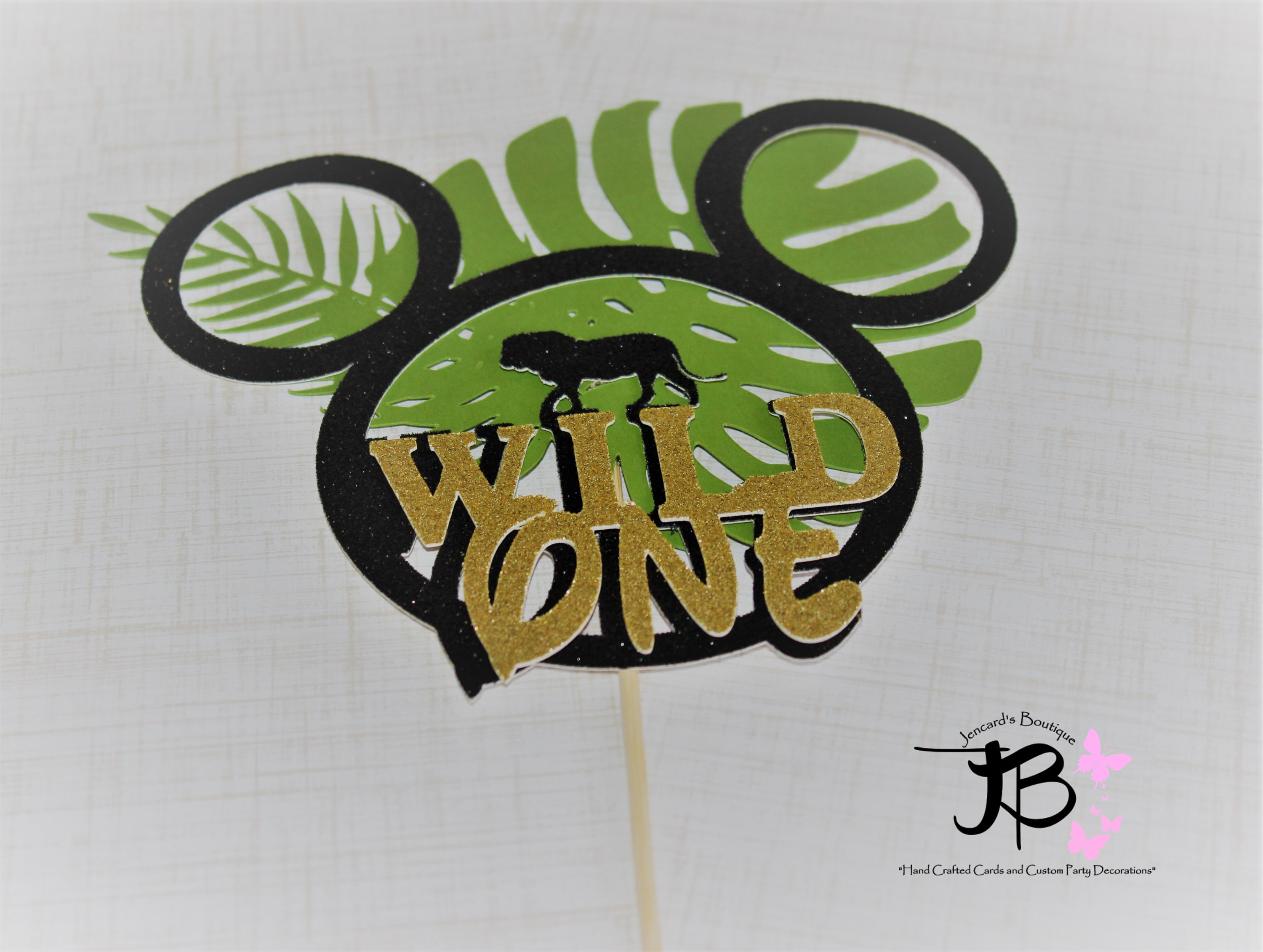 Wild One Mickey Mouse Cake Topper Safari Mickey Mouse Cake - Etsy