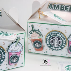 Coffee Theme Party Gable Box, Starbucks Gable Box, Starbucks Party ...