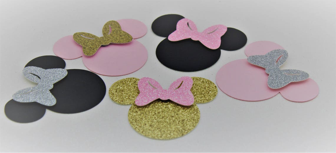 Minnie Mouse Paper Cutouts, Minnie Scrapbook, Minnie Party Decorations ...