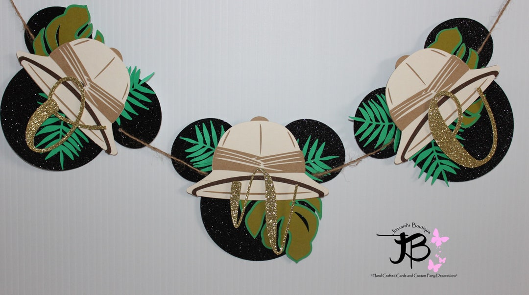 Mickey Mouse Wild One Banner, Safari Mickey Mouse, Safari Minnie Mouse ...