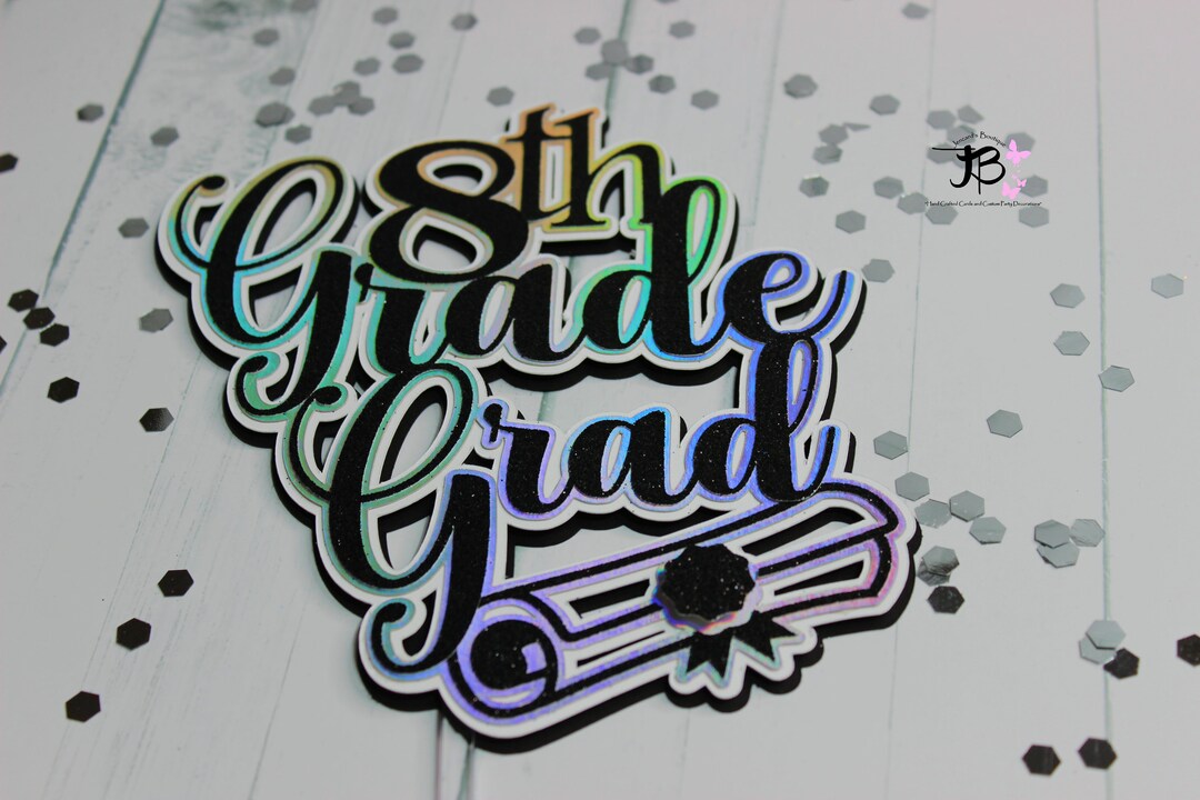 Graduation Cake Topper, 8TH Grade Graduation Cake Topper ...