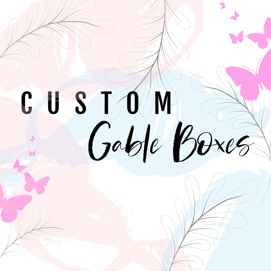 Gable Favor Box, Personalized Gable Favor Boxes, Birthday Gable Boxes ...