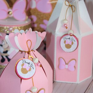 Minnie Favor Boxes, Minnie Gable Boxes, Minnie Treat Bags, Minnie Bow ...