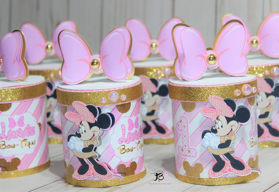 Minnie Mouse Potato Cans, Minnie Favor Box, Minnie Mouse Personalized ...