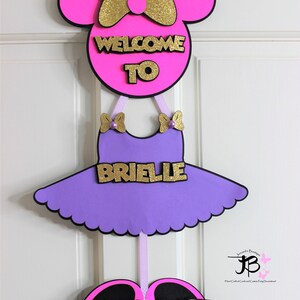 Minnie Mouse Door Sign, Minnie Mouse Birthday Door Sign, Minnie Mouse ...