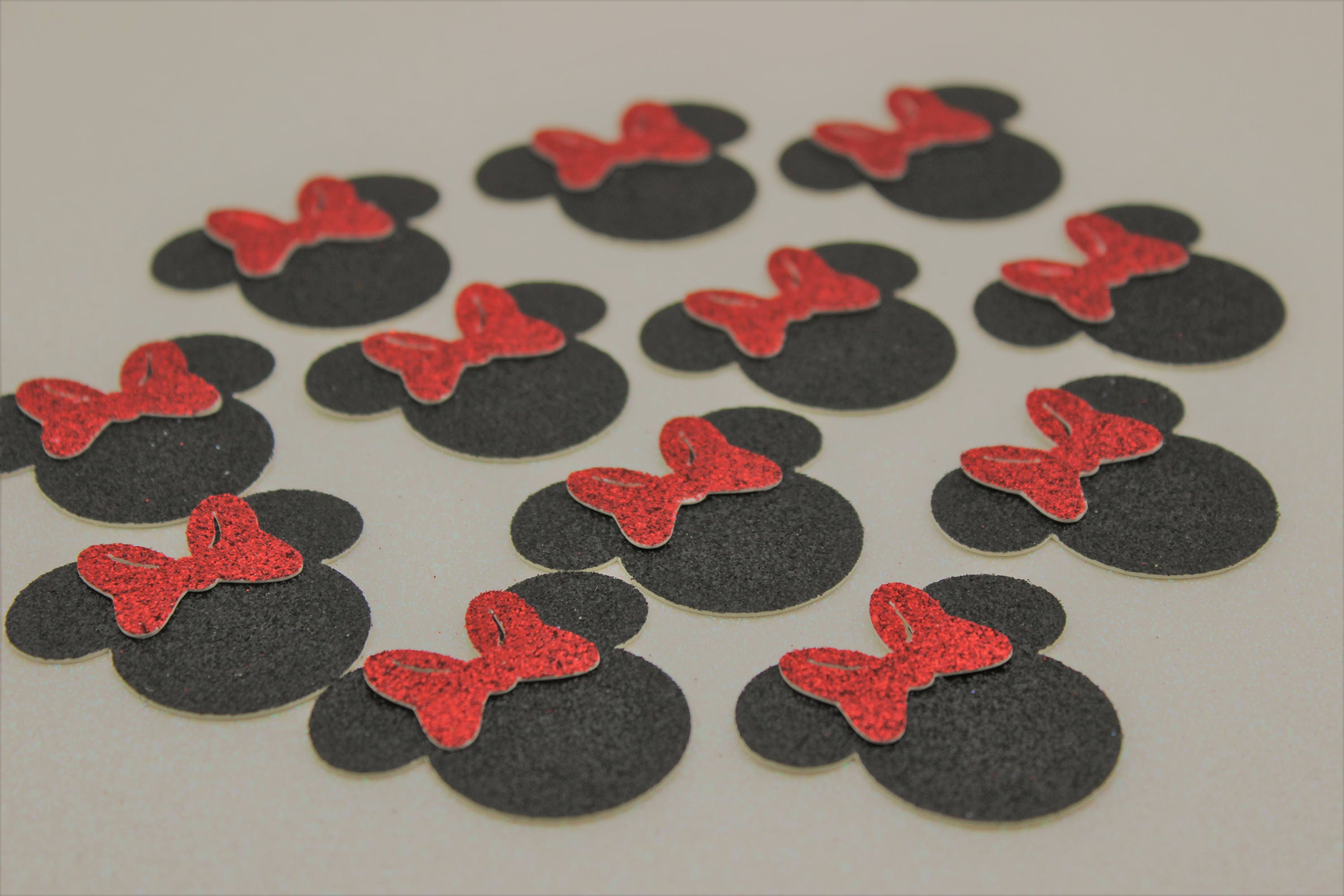 Red Glitter Bow Inspired Minnie Mouse Minnie Mouse Paper Cut | Etsy