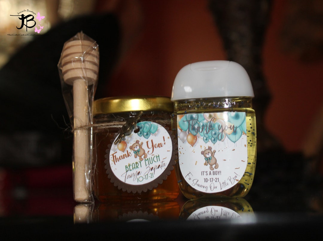Teddy Bear Favor Labels, Teddy Bear Baby Shower Favor Labels, Hand ...