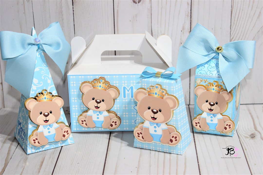 Bear Party Favor Box, Bear Treat Boxes, Bear First Birthday, Bear ...