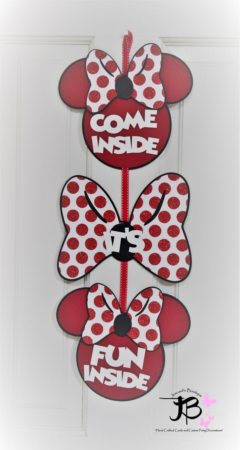 Minnie Mouse Door Sign Minnie Mouse Birthday Door Sign | Etsy