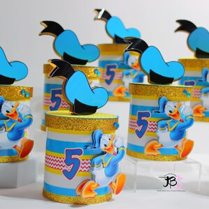 Donald Duck Potato Cans, Donald Duck Favor Box, Minnie Mouse Potato ...