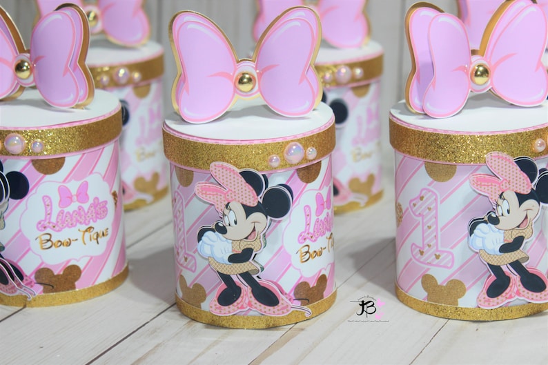 Minnie Mouse Potato Cans, Minnie Favor Box, Minnie Mouse Personalized ...
