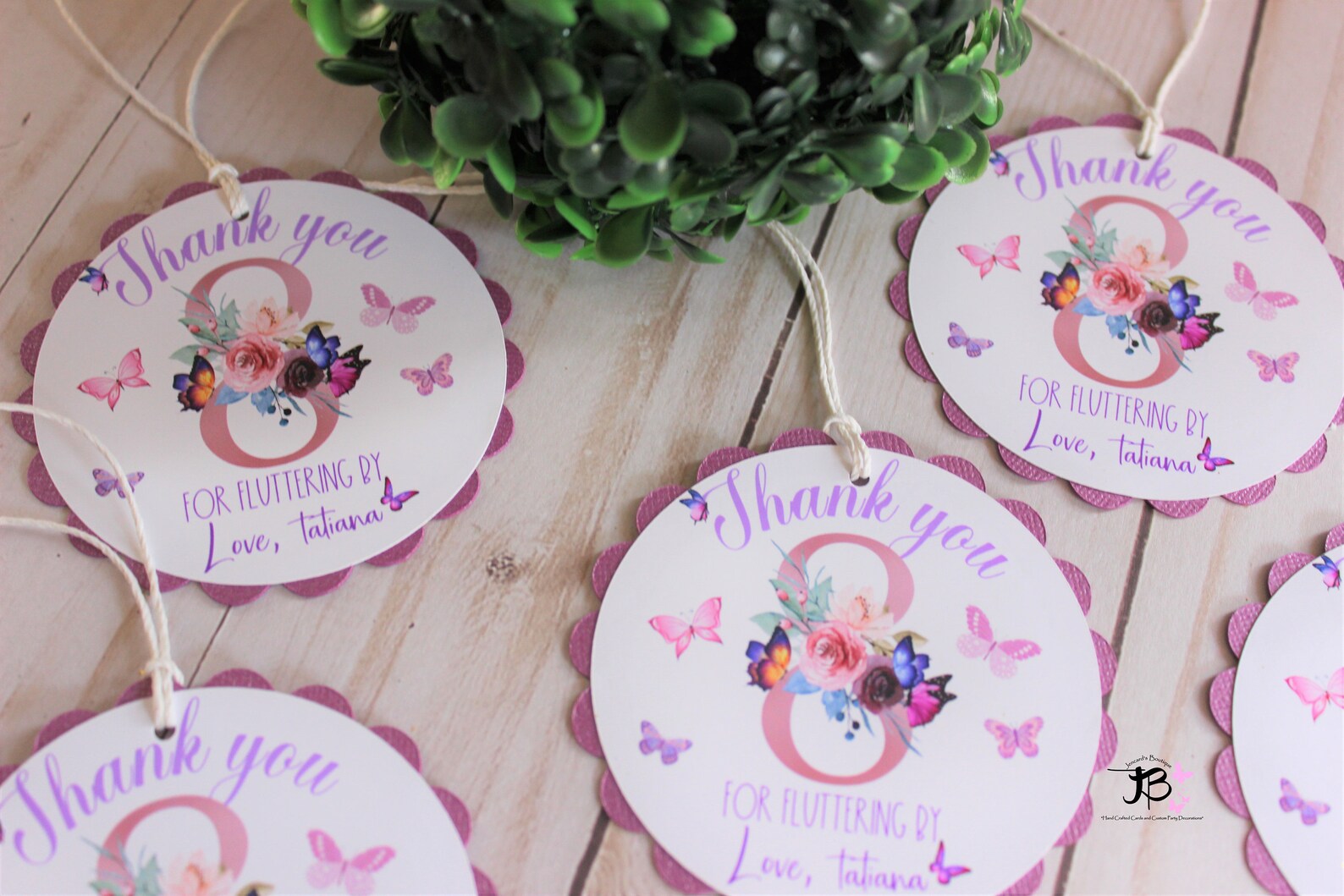 Butterfly Favor Labels Butterfly Party Favors Tags Butterfly - Etsy