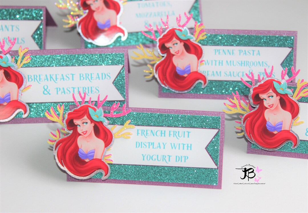 12 Little Mermaid Food Labels, Little Mermaid Birthday, Little Mermaid ...