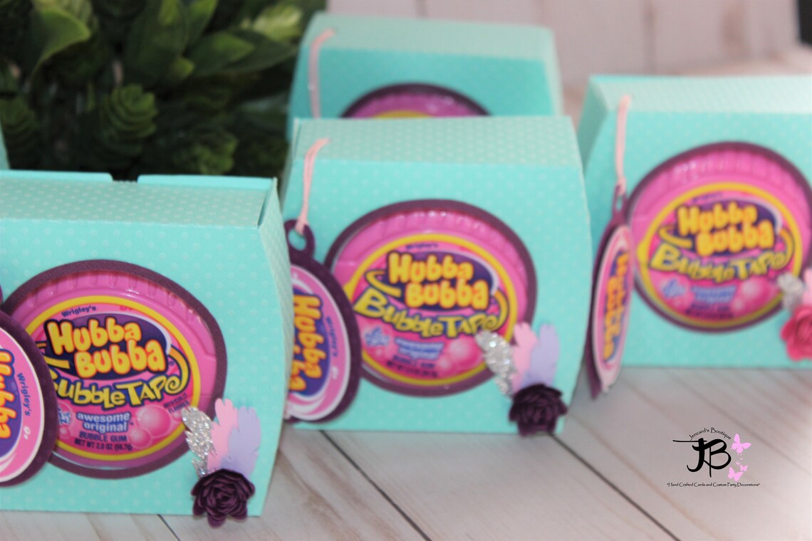 Custom Hubba Bubba Treats, Personalized Favor Boxes, Hubba Bubba Favor ...