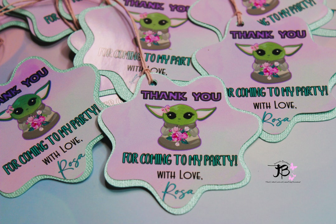 Baby Yoda Thank You Tags Baby Yoda Party Favors Baby Yoda - Etsy