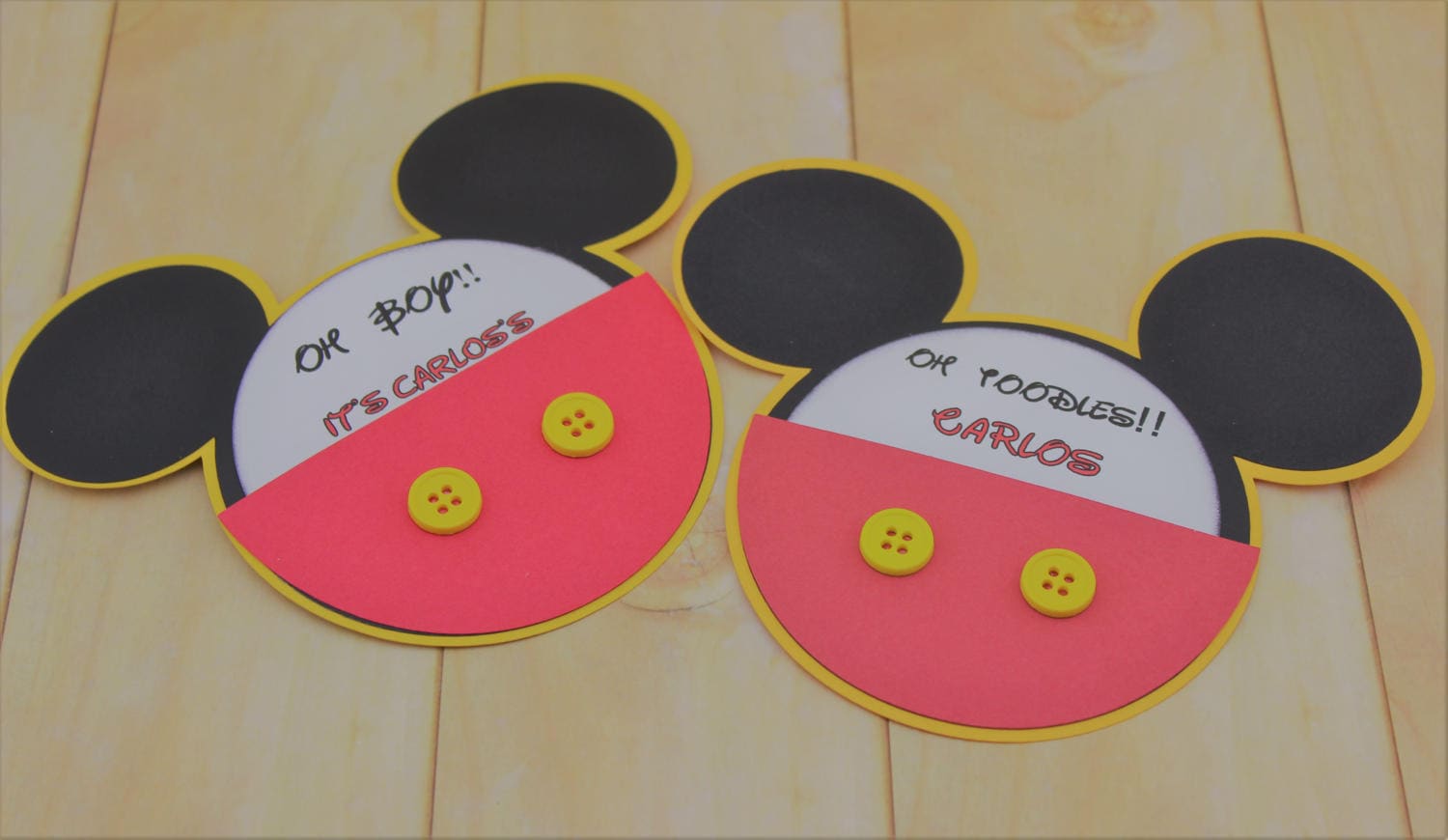 Handmade Mickey Mouse Invitations Mickey Birthday - Etsy