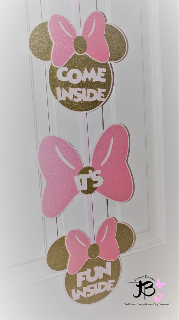 Minnie Mouse Door Sign Minnie Mouse Birthday Door Sign | Etsy