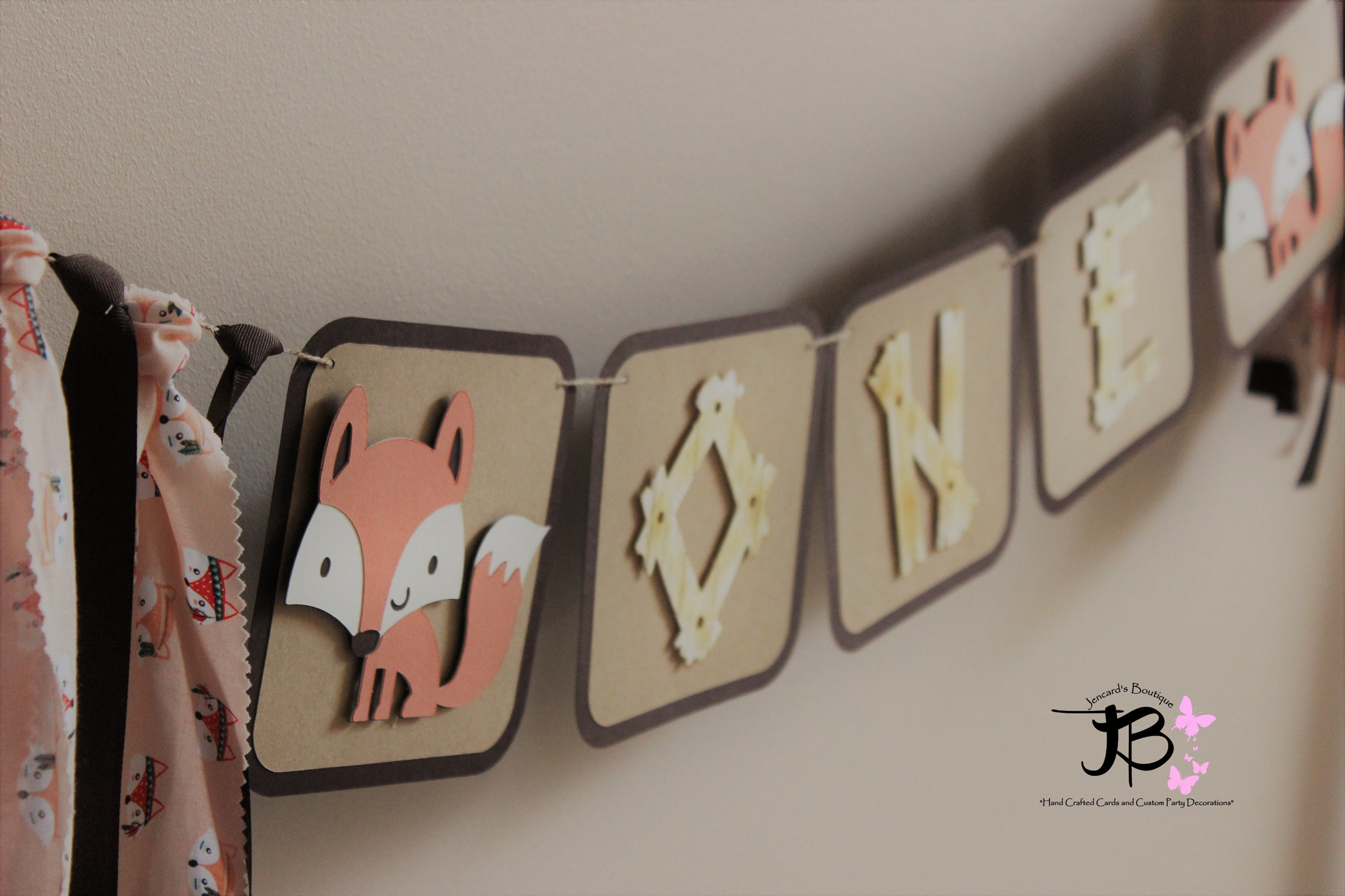 Woodland One Boy Banner, Fox One Banner, Woodland Fox Birthday Banner ...