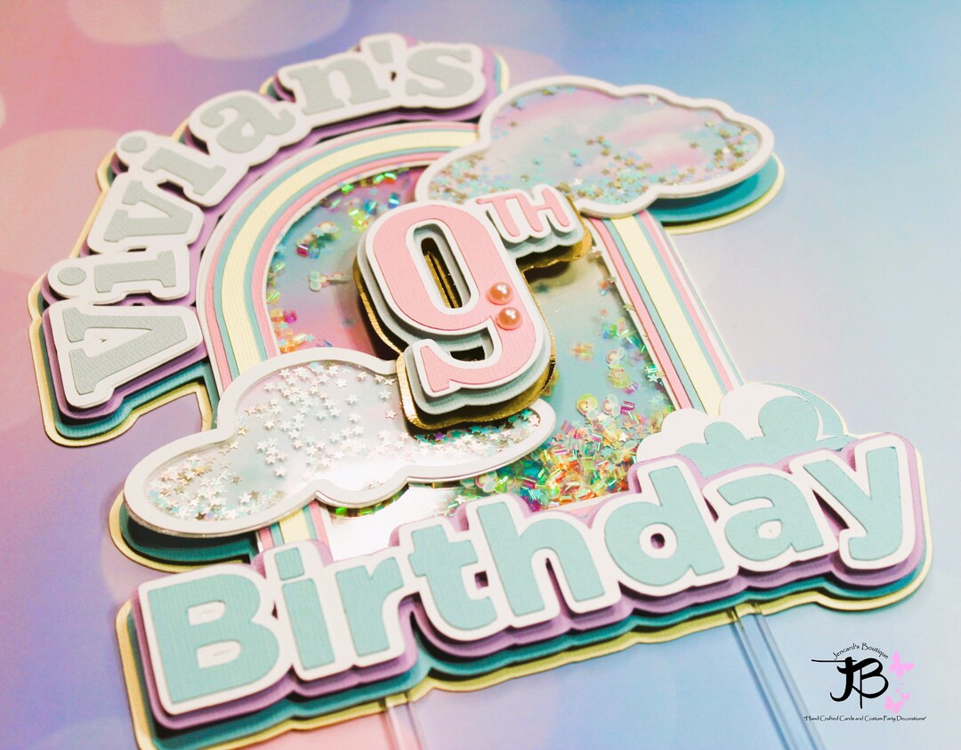 Cloud 9 Cake Topper, on Cloud Cake Topper, Cloud Cake Topper, Custom ...