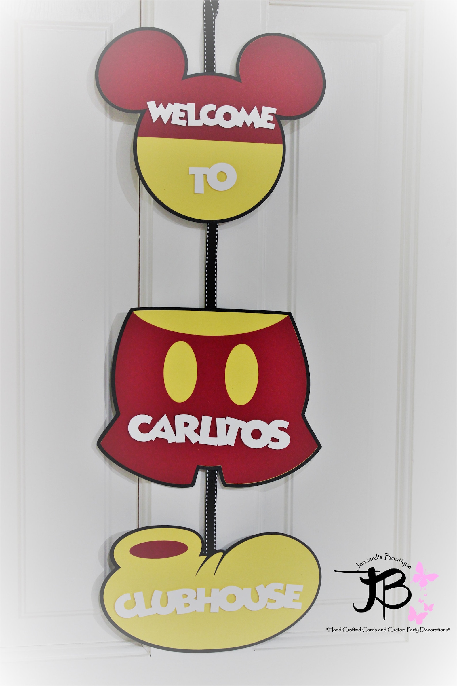 Mickey Mouse Door Sign Mickey Mouse Birthday Door Sign | Etsy