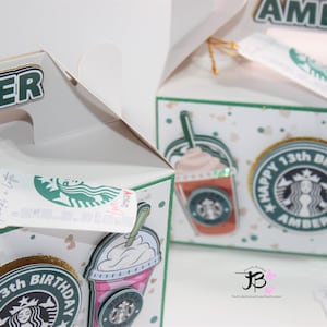 Coffee Theme Party Gable Box, Starbucks Gable Box, Starbucks Party ...