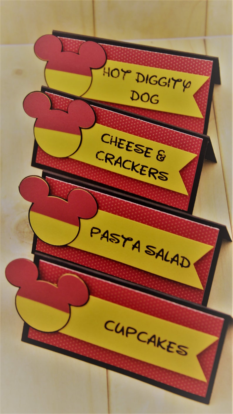 12 Mickey Mouse Food Labels Mickey Mouse Birthday Mickey - Etsy