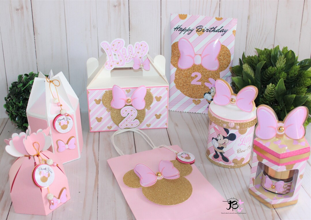 Minnie Favor Boxes, Minnie Gable Boxes, Minnie Treat Bags, Minnie Bow ...