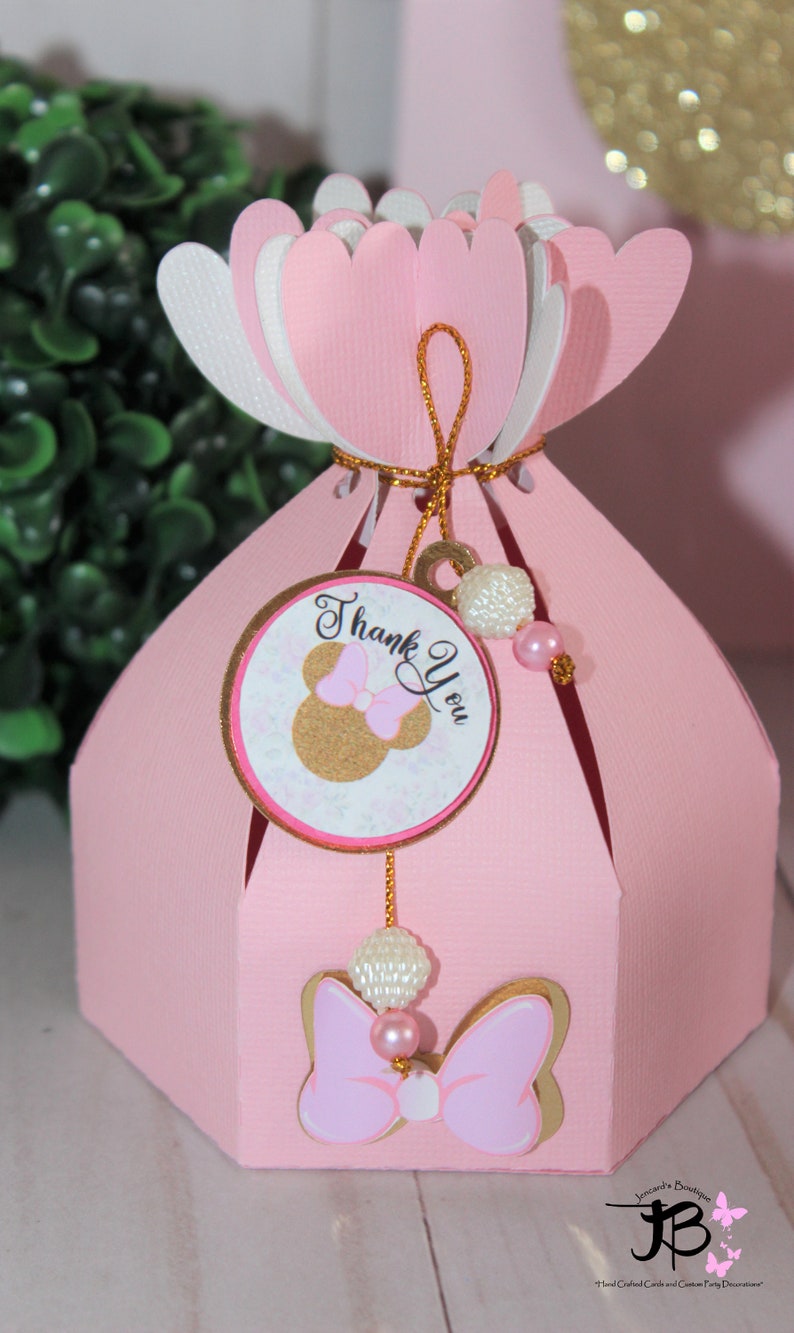 Minnie Favor Boxes, Minnie Gable Boxes, Minnie Treat Bags, Minnie Bow ...