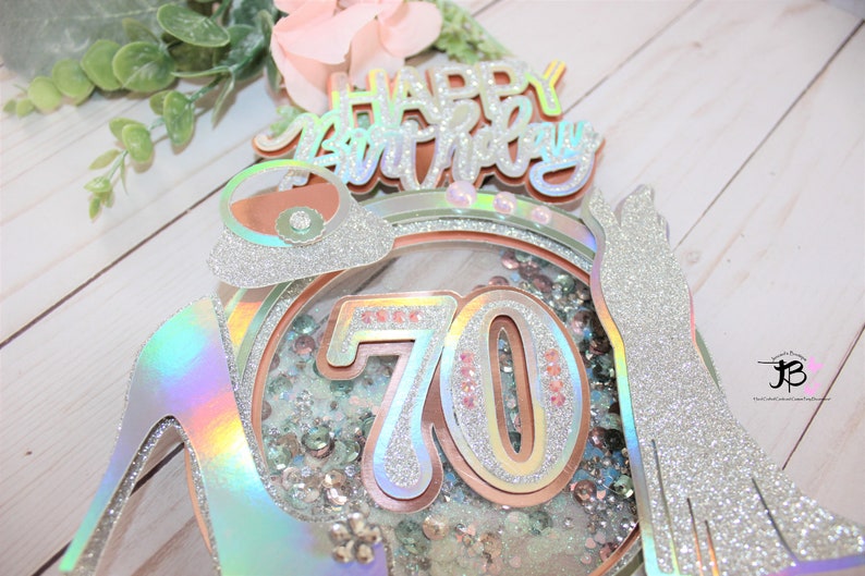 70th Birthday Cake Topper Custom Birthday Cake Topper | Etsy