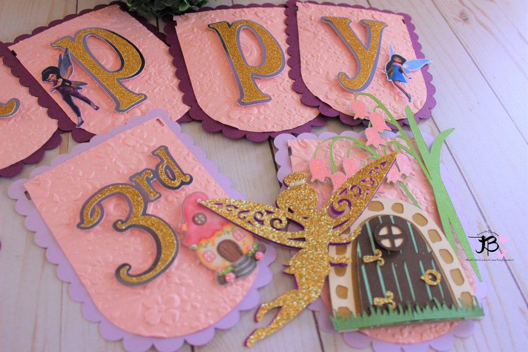 Tinker Bell Birthday Banner, Tinker Bell Birthday Decor, Fairy Birthday ...