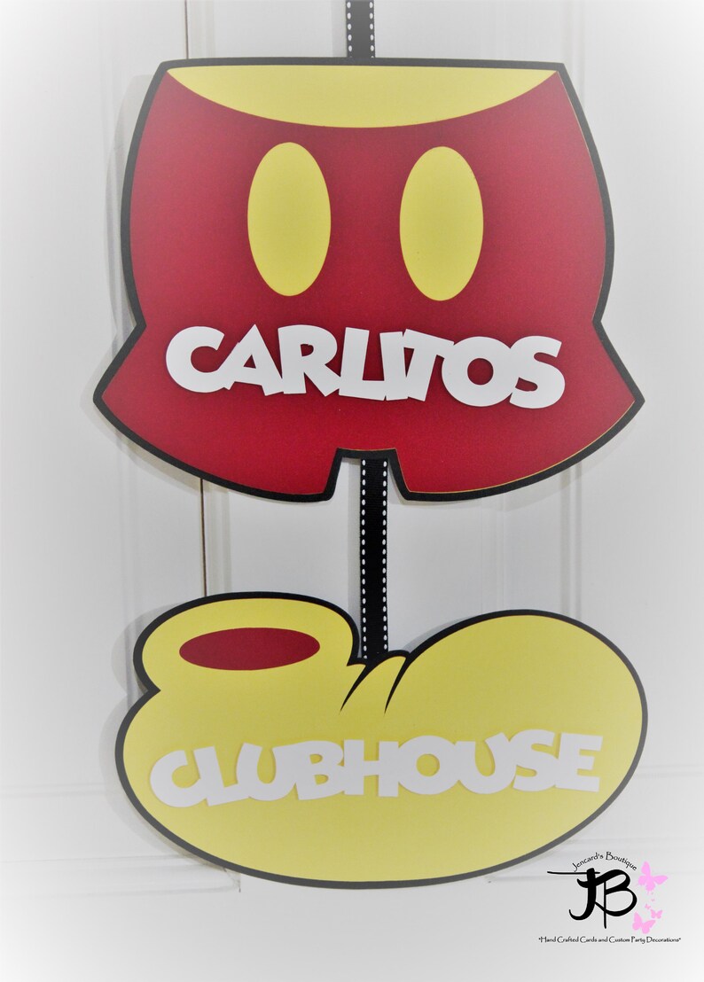 Mickey Mouse Door Sign Mickey Mouse Birthday Door Sign | Etsy