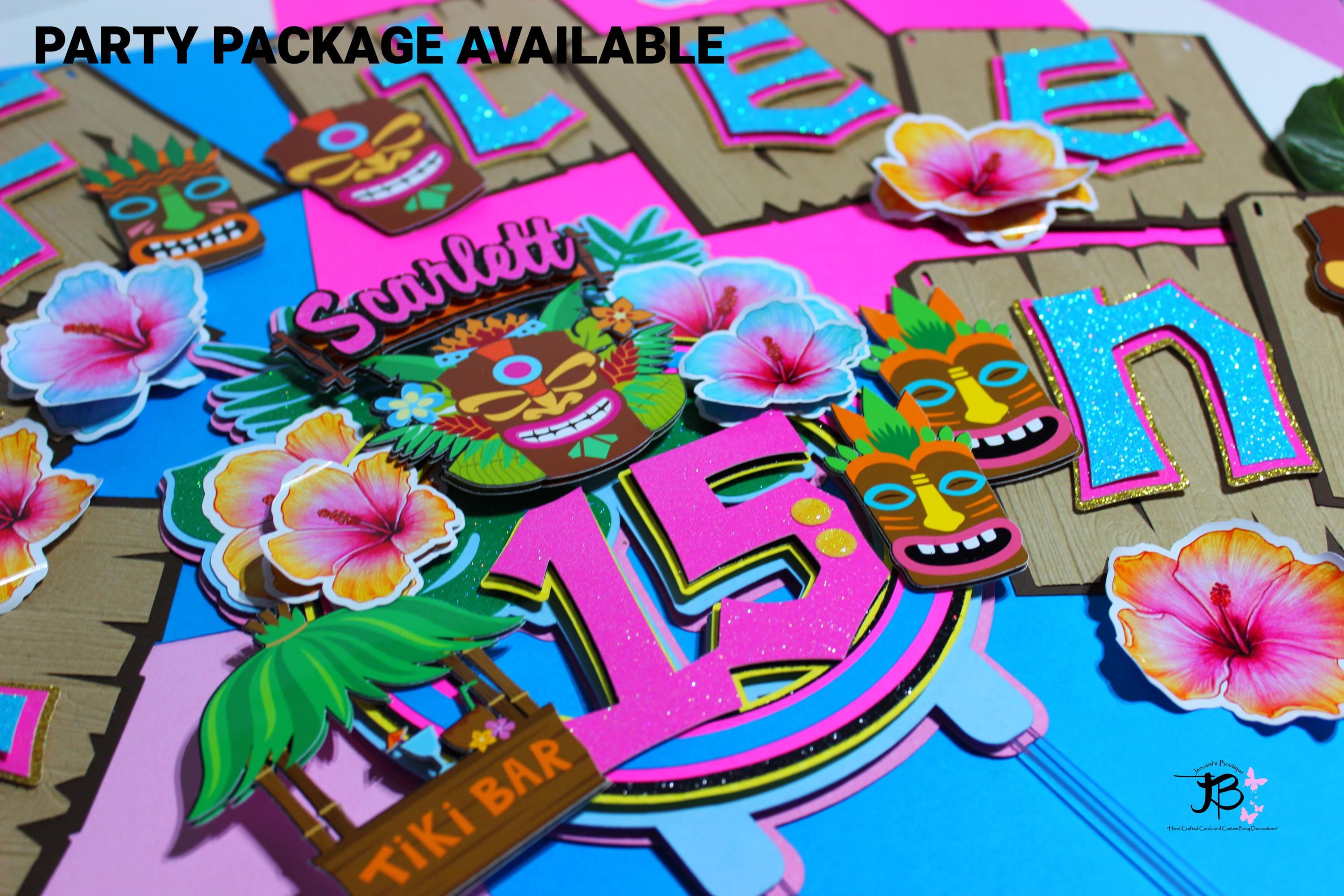 Luau Banner, Tropical Banner, Hawaiian Banner, Island Party Banner ...