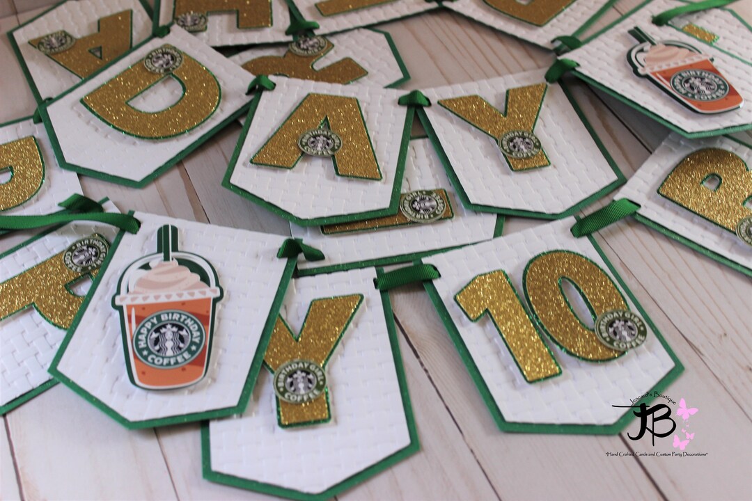 Starbucks Banner, Starbucks Birthday Banner, Starbucks Decoration ...