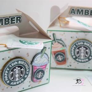 Coffee Theme Party Gable Box, Starbucks Gable Box, Starbucks Party ...