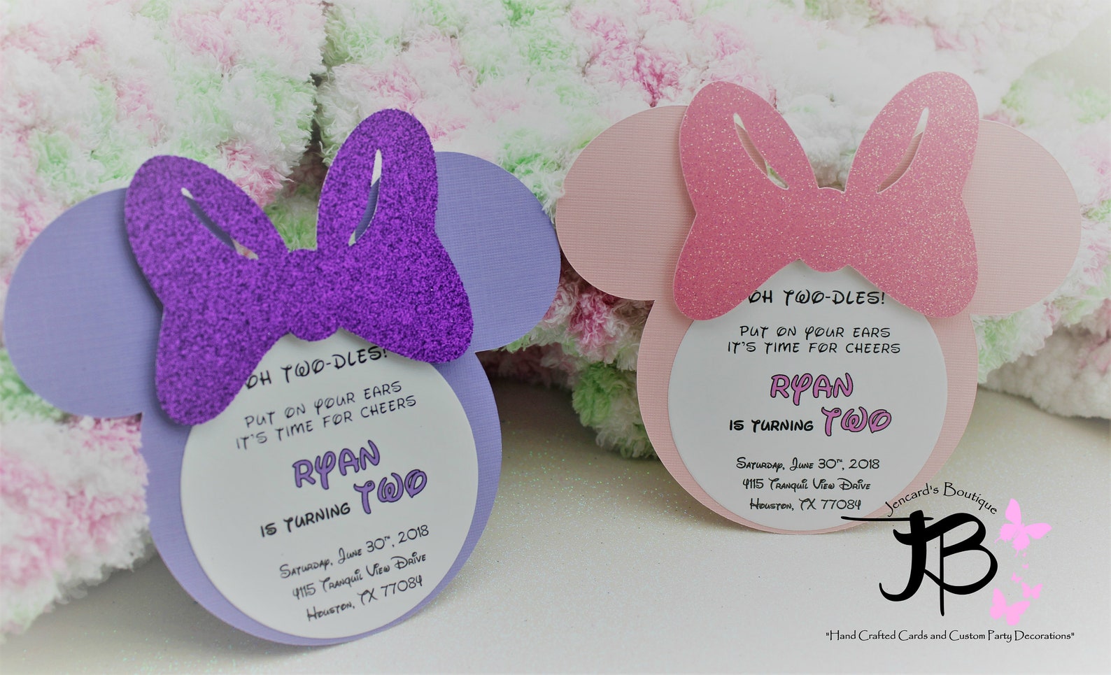 Minnie Mouse Invitations Handmade Minnie Mouse Invitations | Etsy