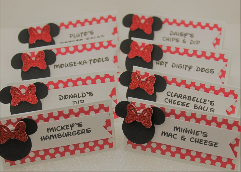 12 Minnie Mouse Food Labels Minnie Mouse Birthday Minnie | Etsy