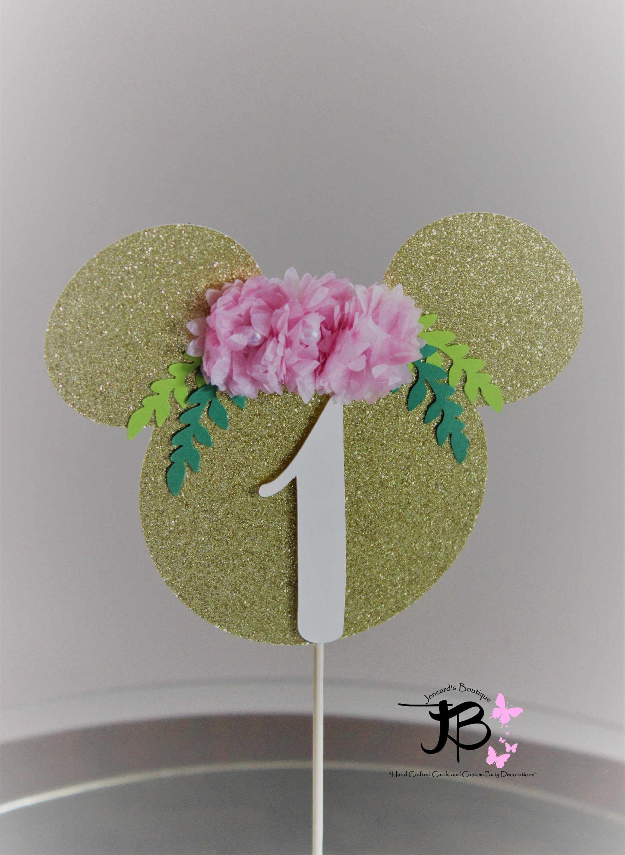 Floral Minnie Mouse Cake Topper Minnie Mouse Cake Topper | Etsy