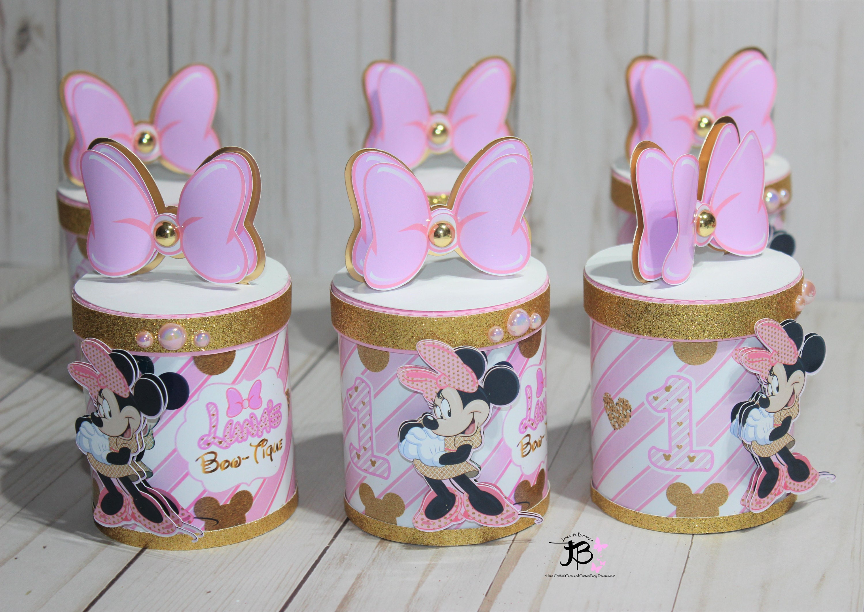 Minnie Mouse Potato Cans, Minnie Favor Box, Minnie Mouse Personalized ...