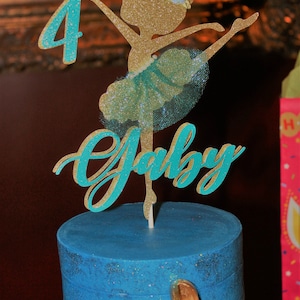 Ballerina Cake Topper, Custom Cake Topper, Ballerina Party Decoration ...