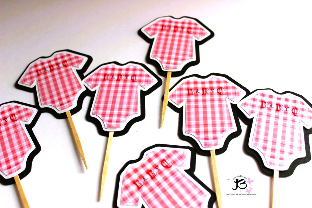 Baby Q Cupcake Toppers, Baby Q Theme Party, BB Q Cupcake Toppers, BB Q ...