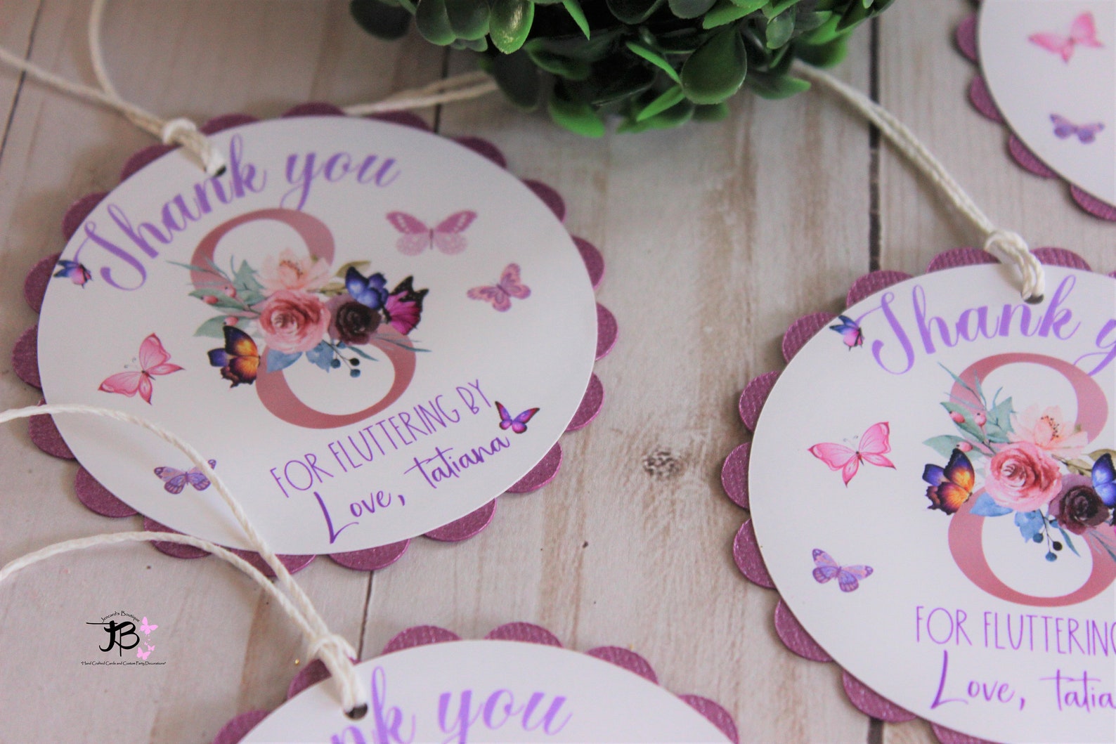 Butterfly Favor Labels Butterfly Party Favors Tags Butterfly - Etsy